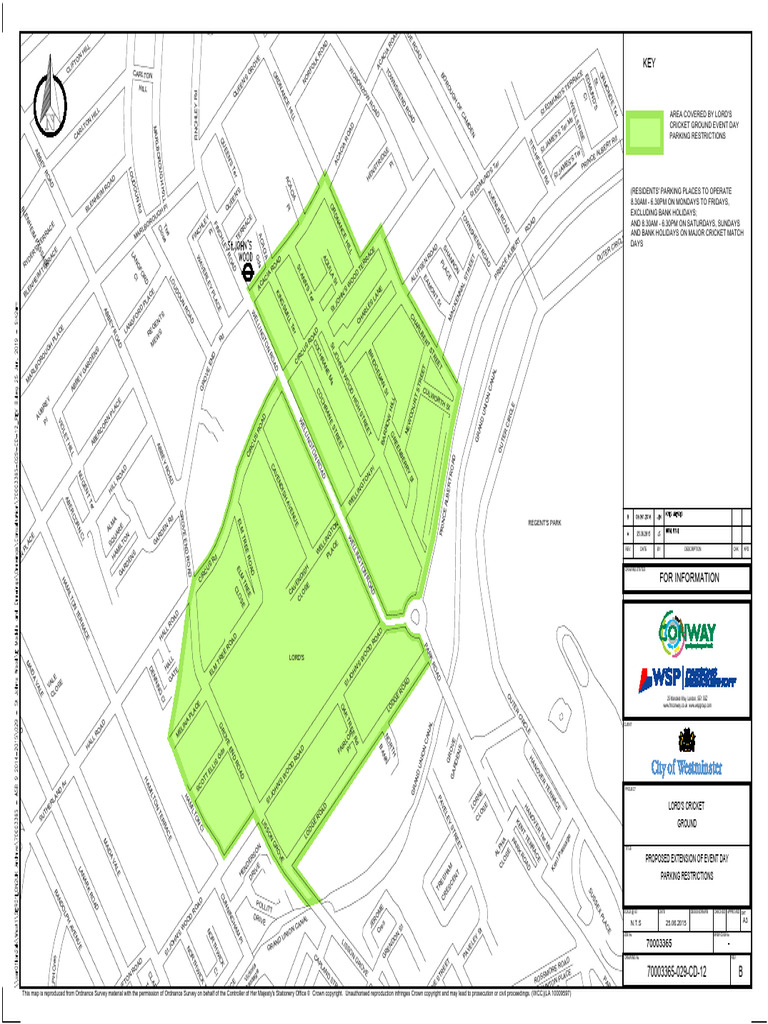 Lord's Cricket Ground Parking Map | PDF