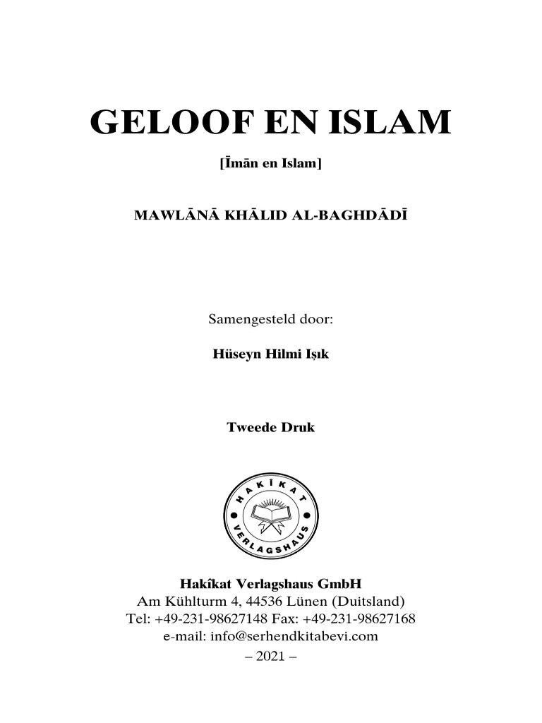 Hollandaca Iman Islam 17-04-2021 Geloof en Islam - 2 Baski | PDF