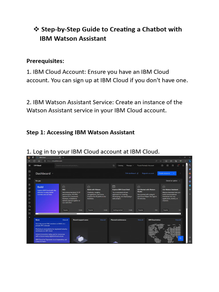 Ibm Watson Chatbot 2 Pdf World Wide Web Internet Web
