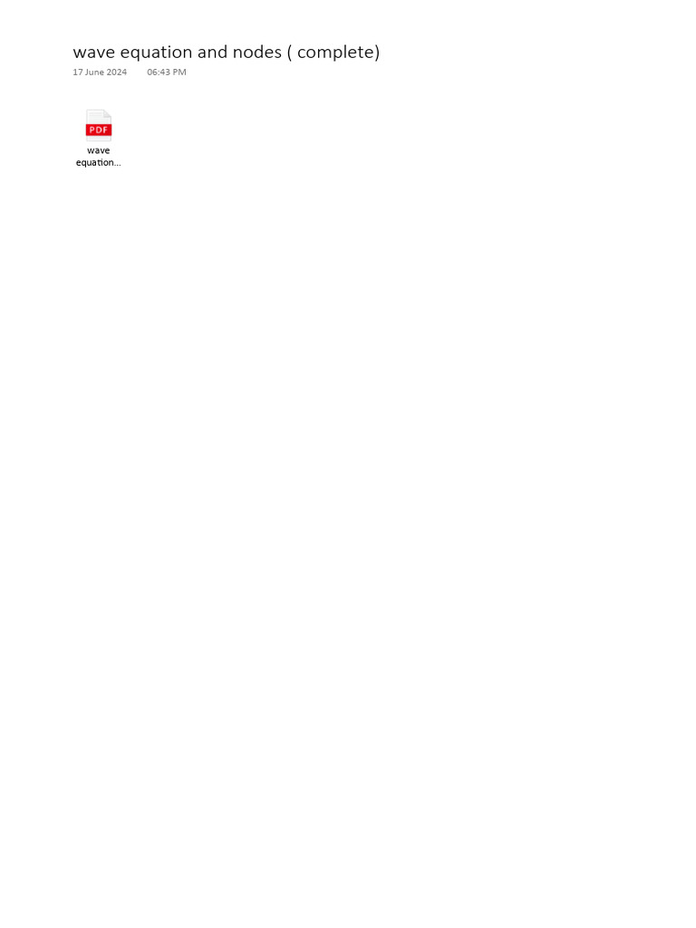 Wave Equation | PDF