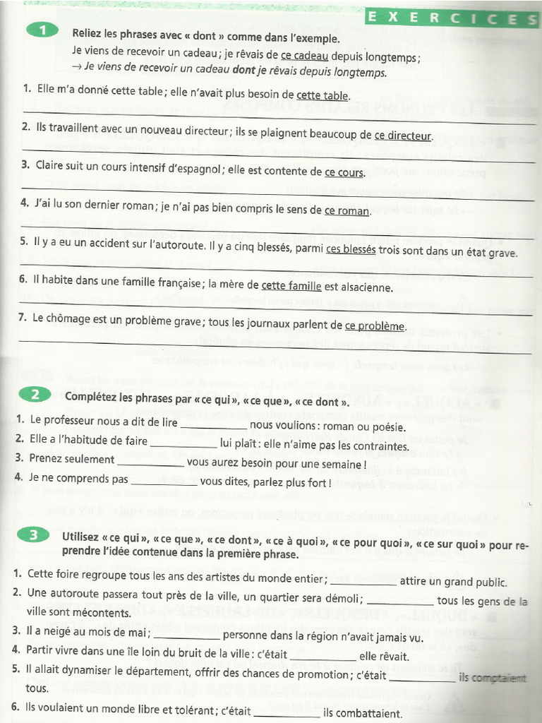 Pronoms Relat 4 | PDF