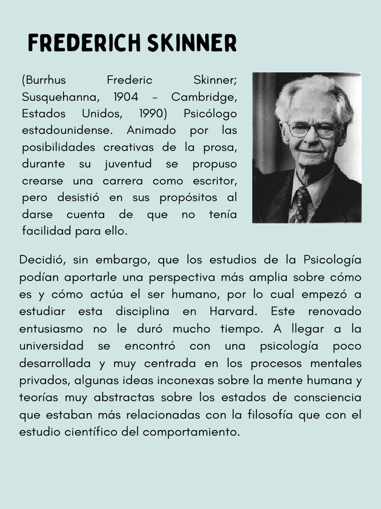 Frederich Skinner | PDF | Sicología | Experimentar