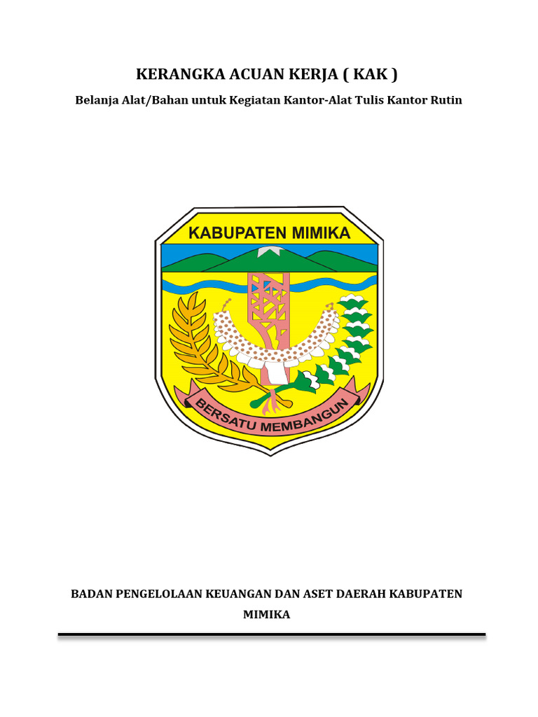 KAK Pengadaan ATK Rutin Kantor | PDF