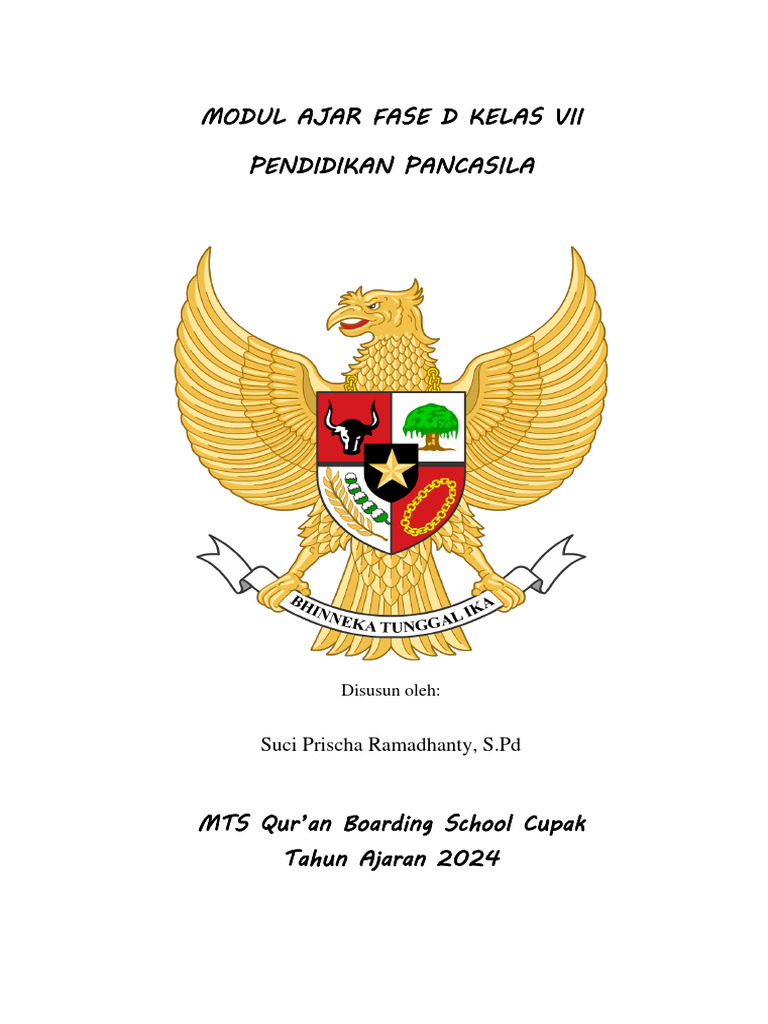 Modul Ajar Pendidikan Pancasila Fase D Kelas VII | PDF | Karier & Perkembangan | Ilmu Sosial