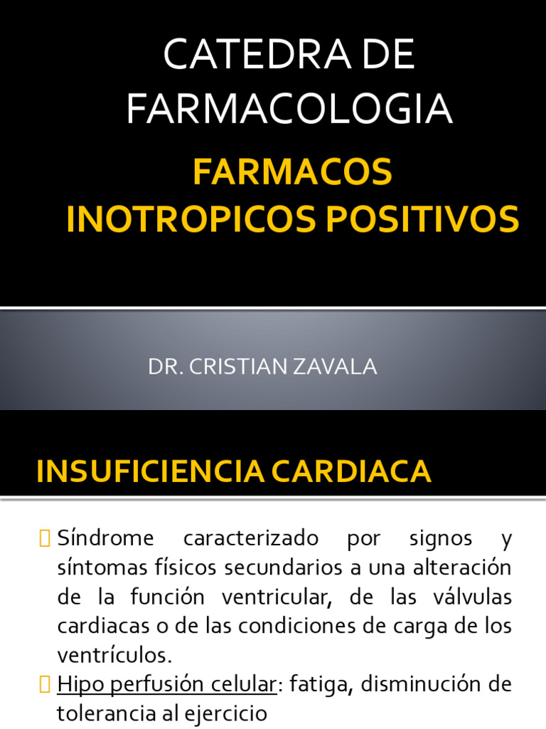 P2. Inotrópicos Positivos | PDF | Especialidades Medicas | Medicina CLINICA