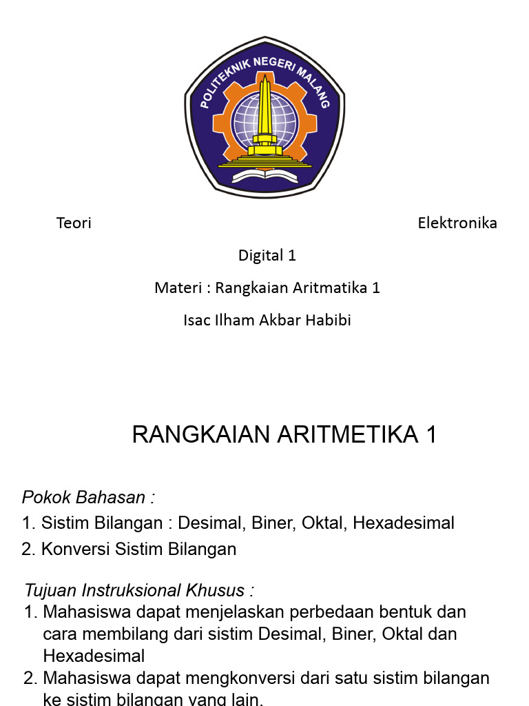 Rangkaian ARITMATIKA 1 | PDF