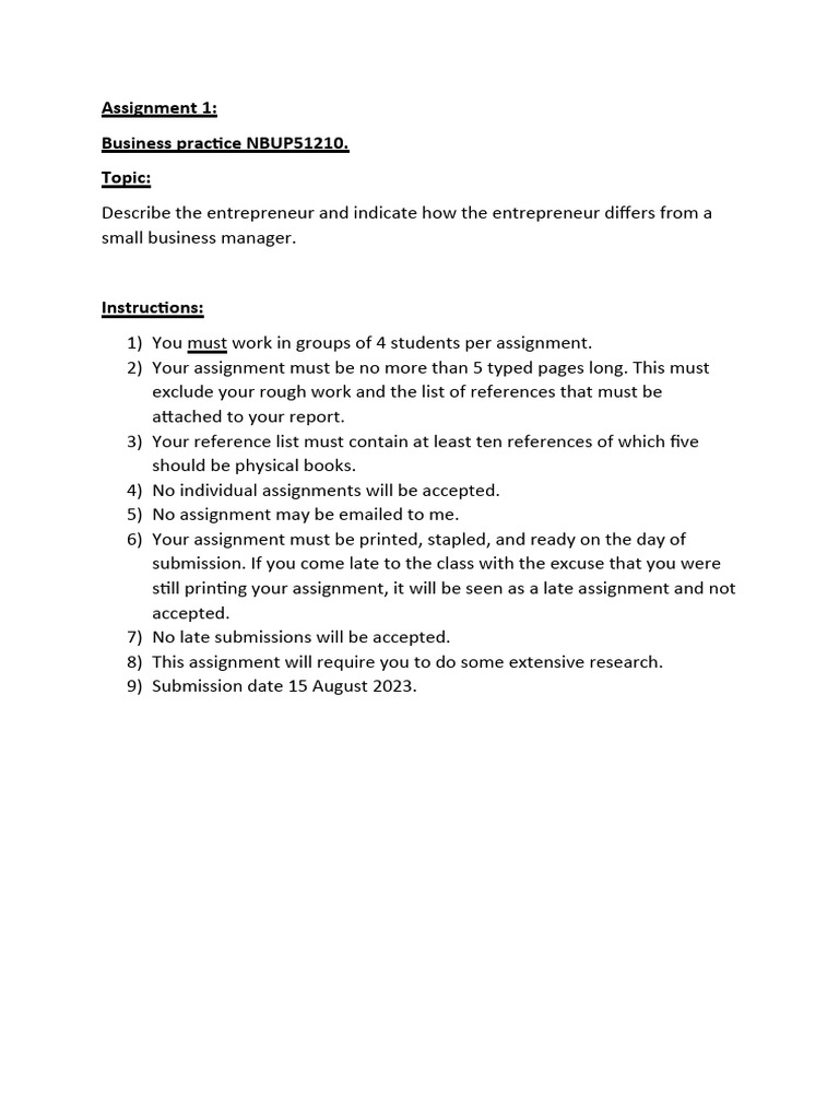 Assignment 1 Business Practice 2022 | PDF | Career & Growth Assignment 1 Business Practice 2022 | PDF | Career & Growth