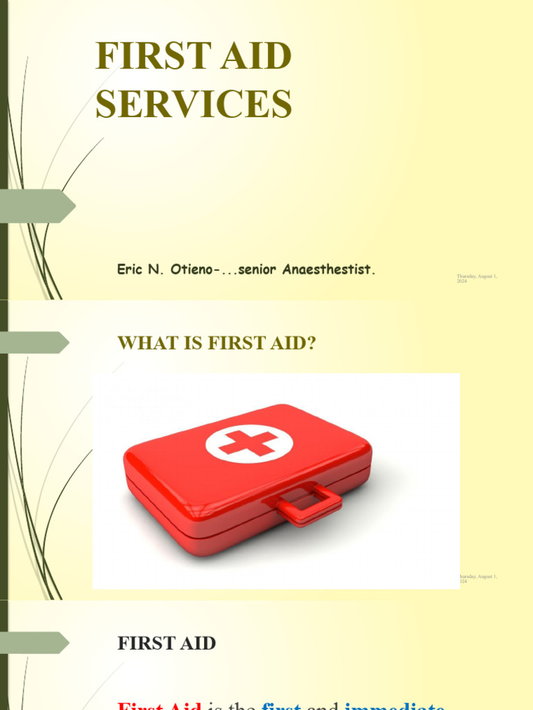 Provision of First Aid Services Notes Pott | PDF | First Aid ...