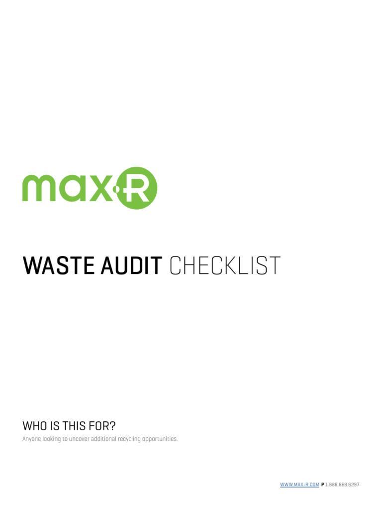 Waste Audit Checklist 2019 | PDF | Waste | Recycling