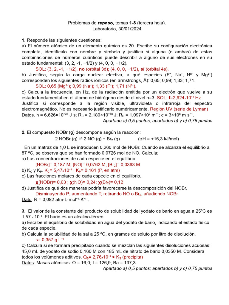 Sol T2 T8 C Repaso | PDF | Solubilidad | Concentración