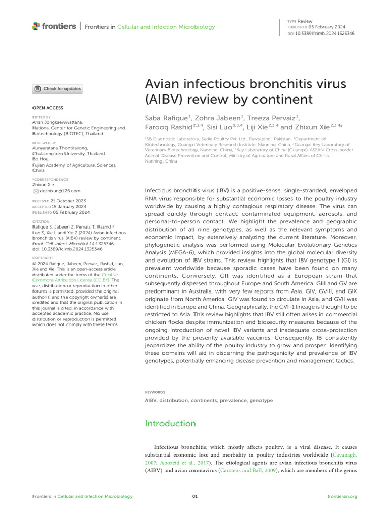 Q1 - 2024 - Rafique Et - Al - aIBV Review by Continent | PDF | Virus ...