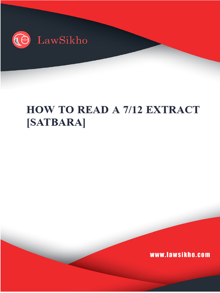 How To Read A 7 12 Extract Satbara-1571657839 | PDF | Leasehold Estate ...