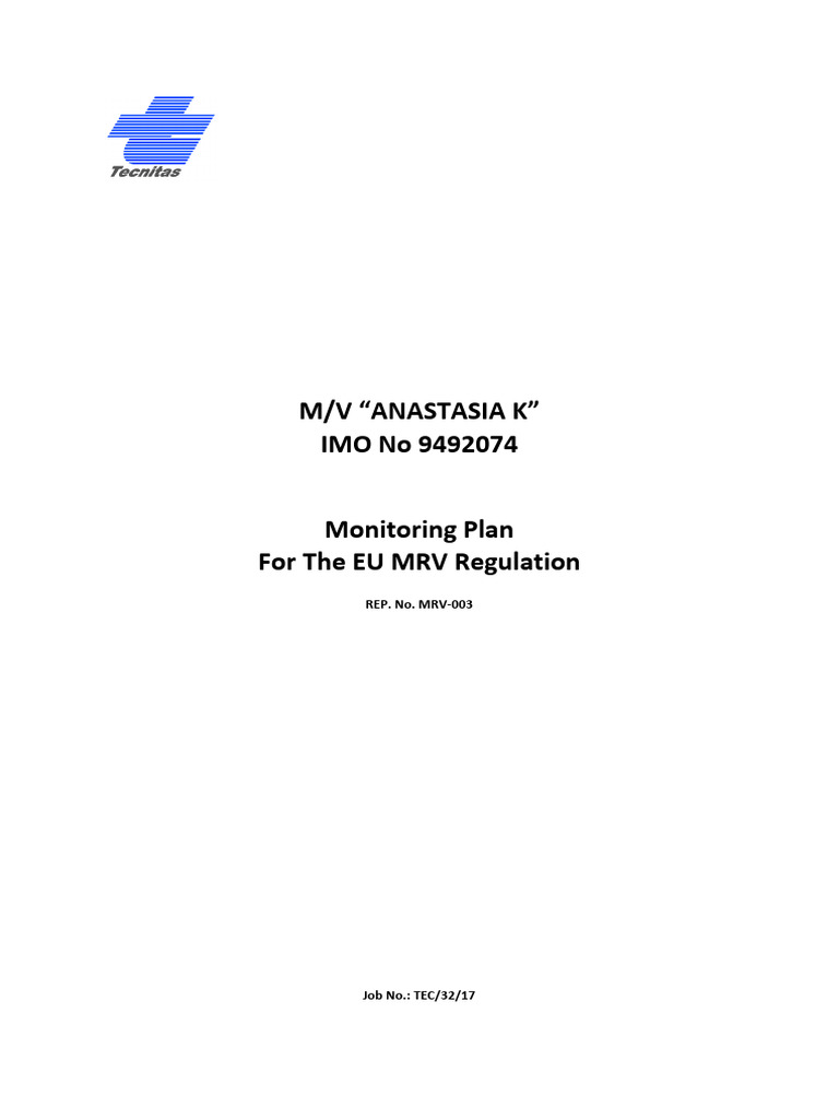 003 MP MV ANASTASIA K Rev1 | PDF | Fuel Oil | Volume