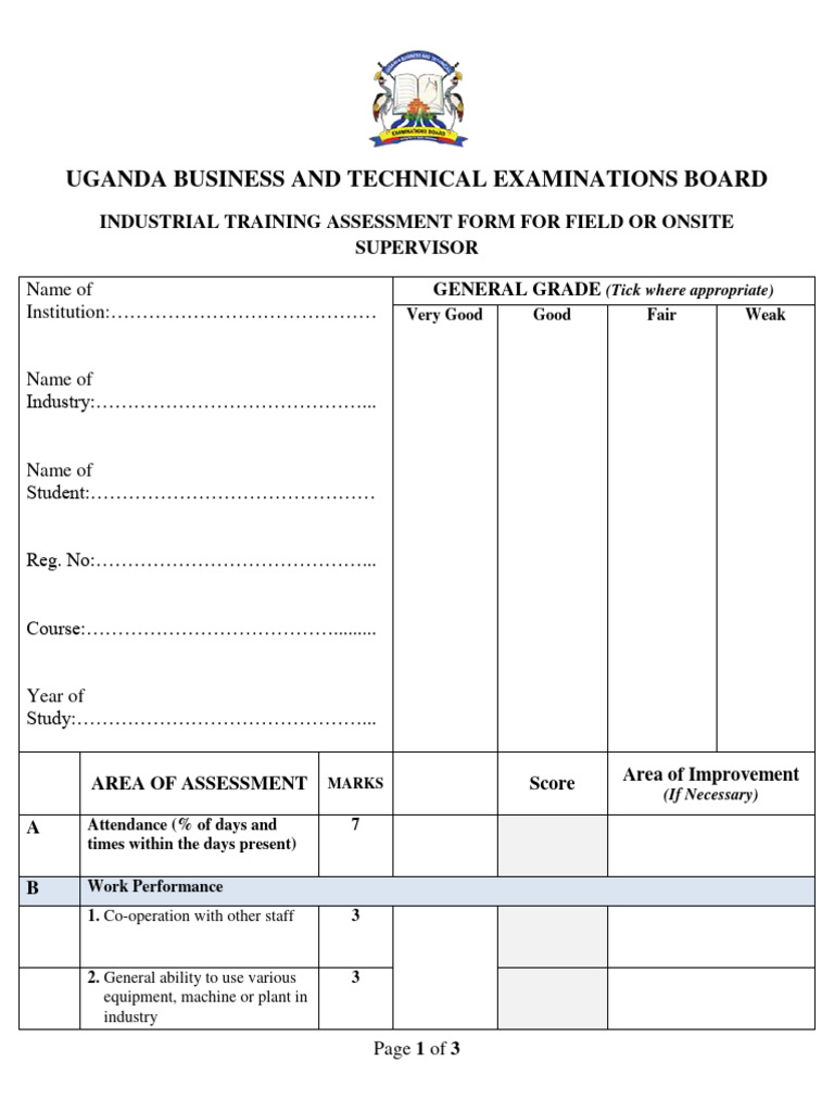 IT Assessment Form - Site Supervisor | PDF | Learning | Cognition