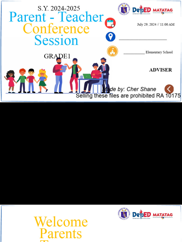 Parent Conference-Made by Cher Shane 2024 | PDF | Teachers | Learning