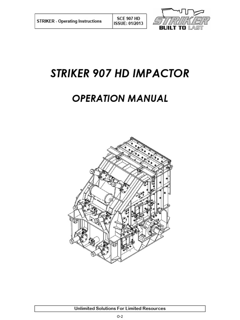 Striker 907 Impactor - Operating Instructions | PDF | Bearing ...