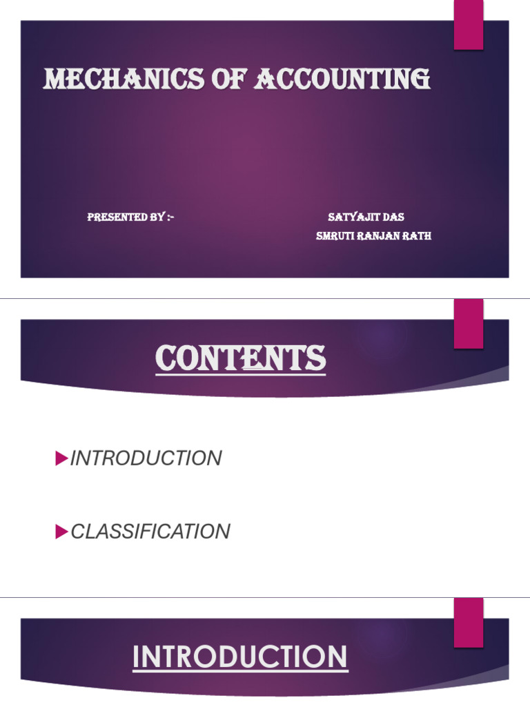 Mechanics of Accounting | PDF | Debits And Credits | Business