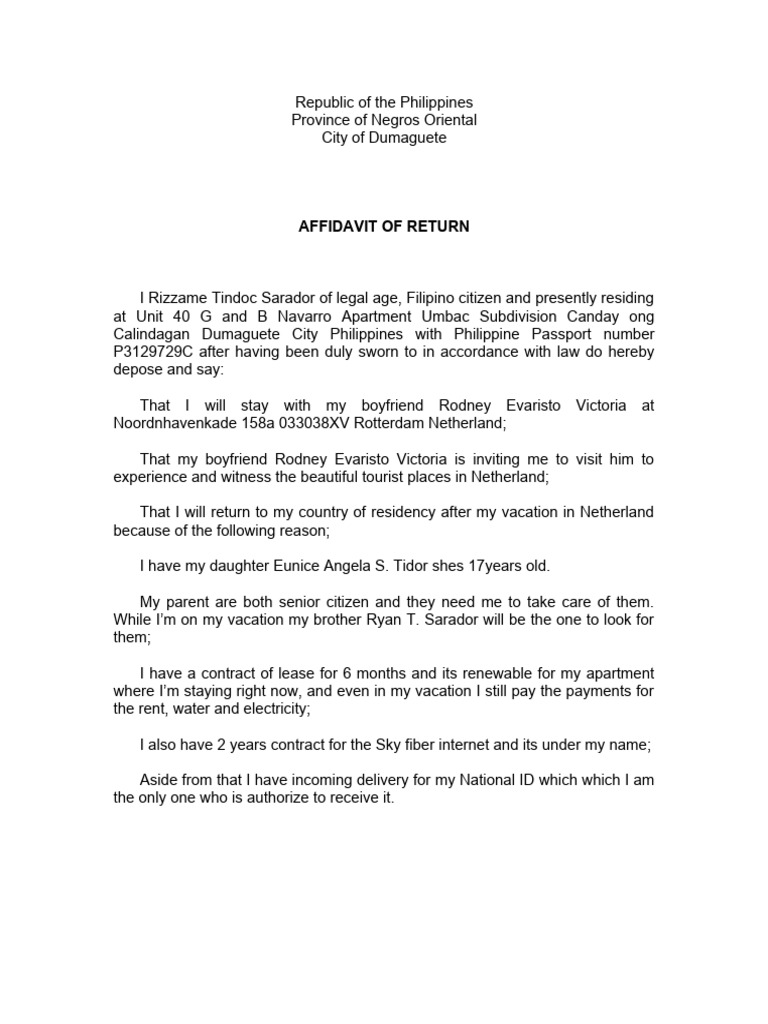 Affidavit of Return | PDF