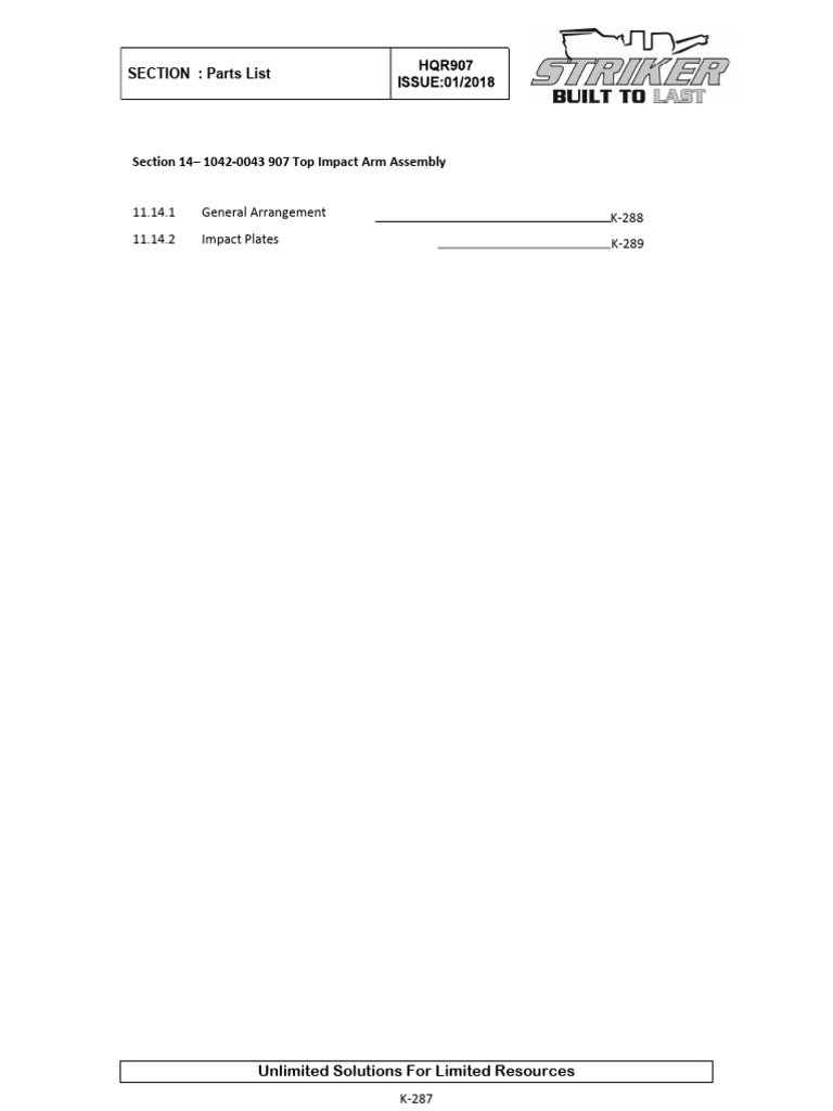 HQR907 Impact Arms Assembly | PDF
