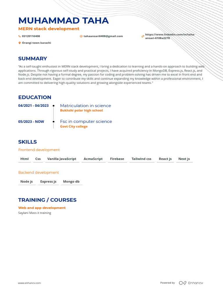 Muhammad Taha Resume | PDF