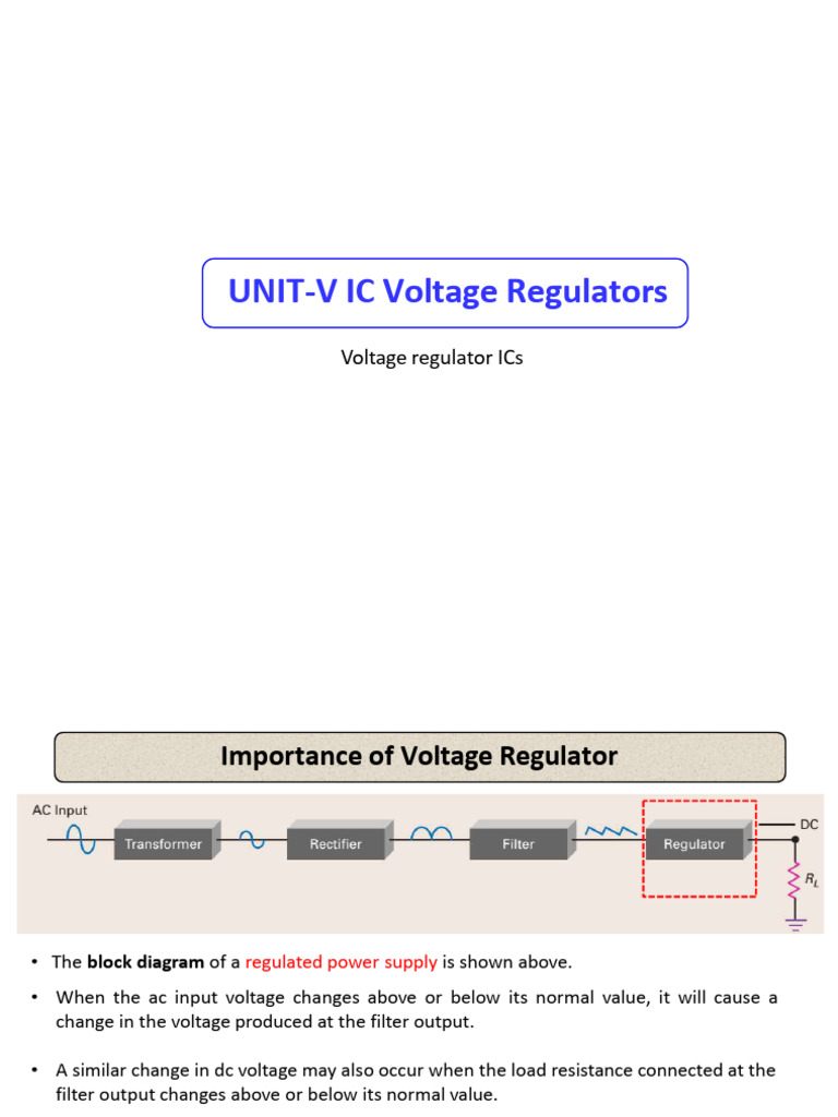 Unit-V IC Voltage Regulators | PDF | Operational Amplifier | Amplifier