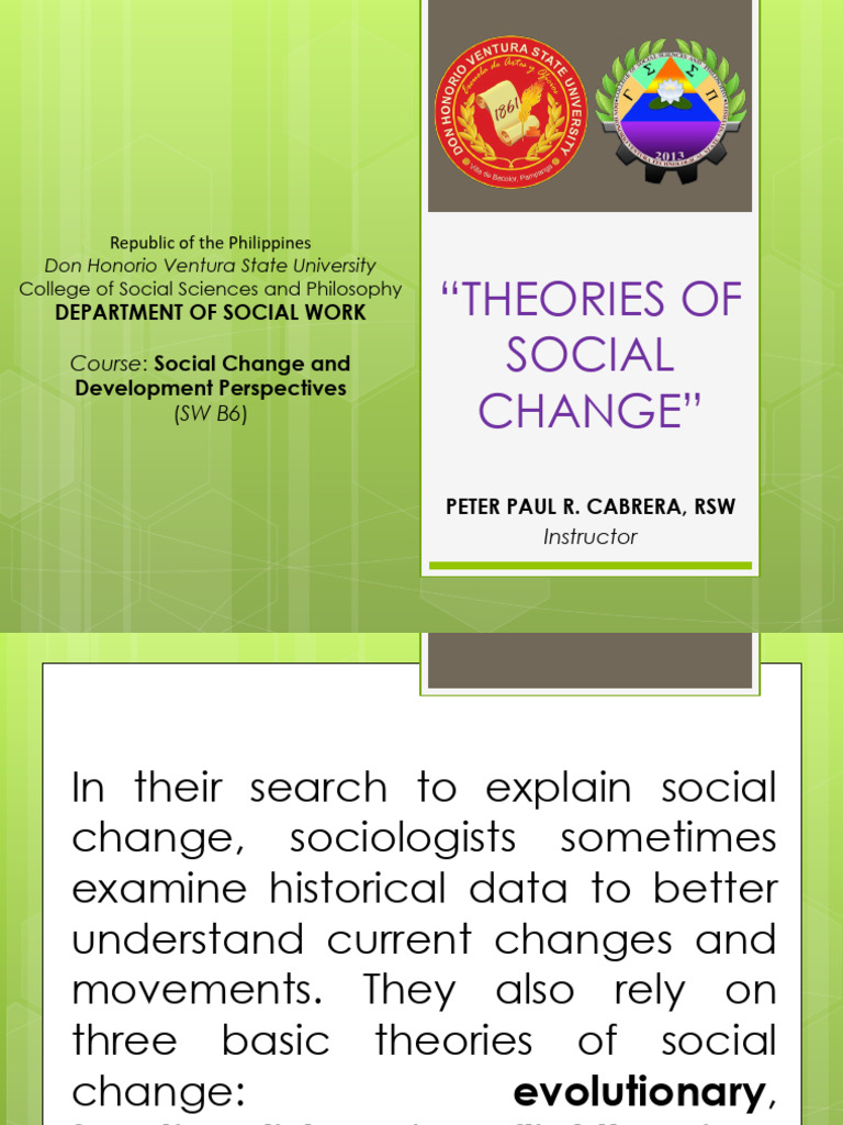 Theories of Social Change | PDF | Sociocultural Evolution | Society
