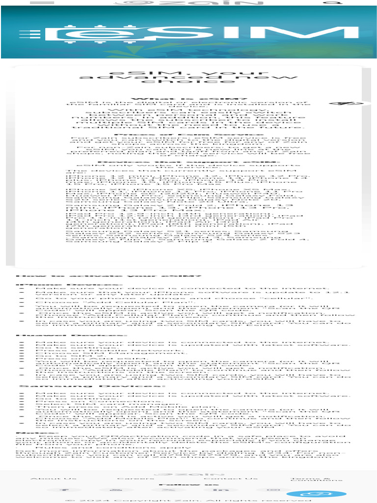 E Sim Pdf I Phone I Pad