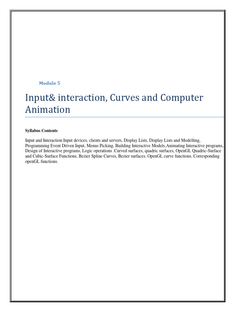 CG Module 5 | PDF | Computer Program | Programming CG Module 5 | PDF | Computer Program | Programming