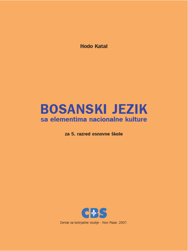 Bosanski Jezik Sa Elementima Nacionalne Kulture - 5. Razred | PDF