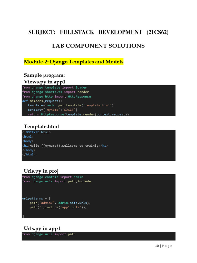 FSD-module-2 Lab Programs | PDF | Computer Libraries | Web Software