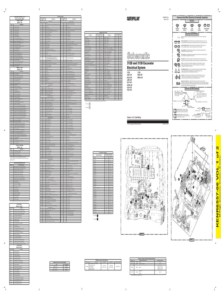 Caterpillar CAT313D2-2 Electric Schematic | PDF | Relay | Switch