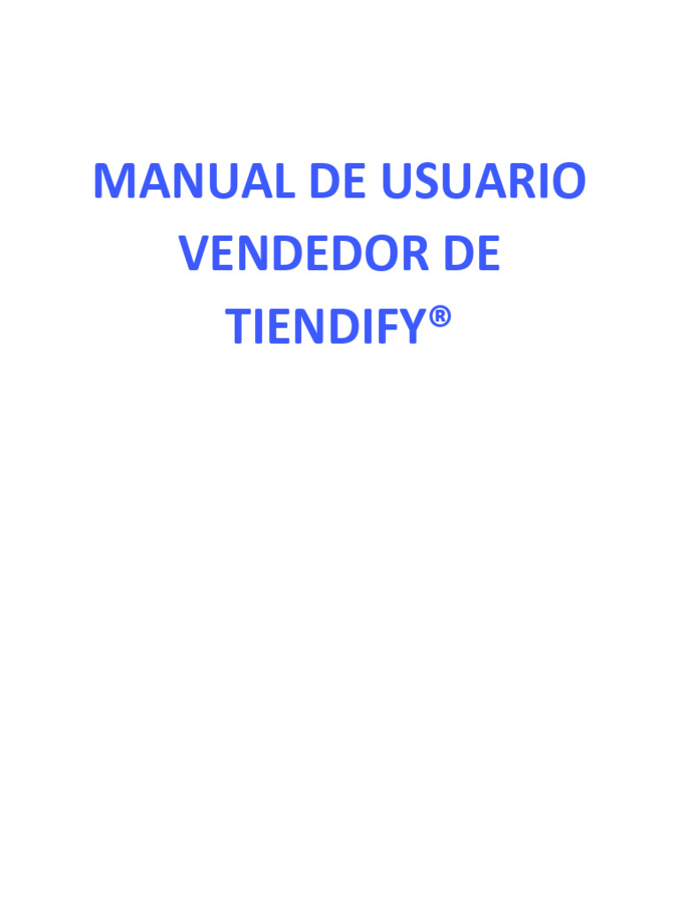 Manual Cashier TIENDIFY | PDF | Crédito | Finanzas y administración del ...
