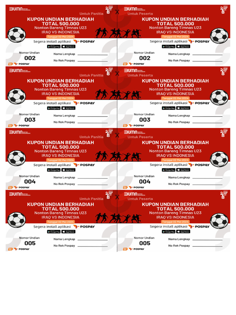 Kupon Undian U23 | PDF