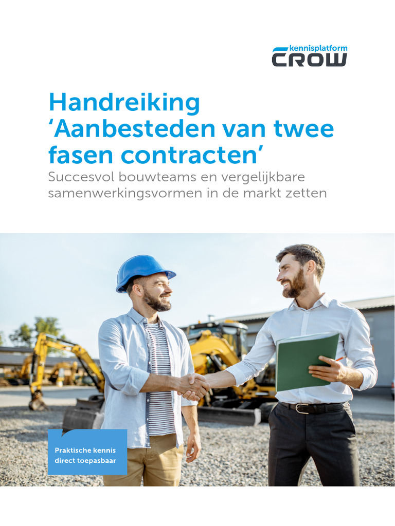 Handreiking Aanbesteden Van Twee Fasen Contracten - CROW | PDF