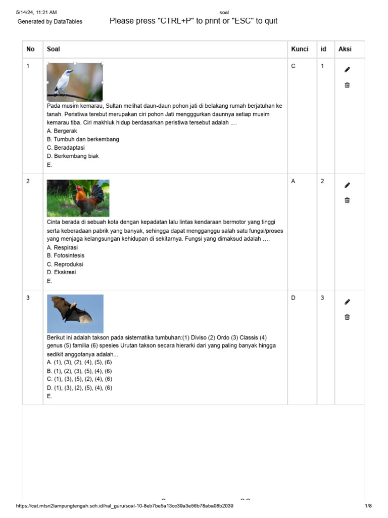 Soal Sumatif Akhir Semester IPA Kelas 7 | PDF