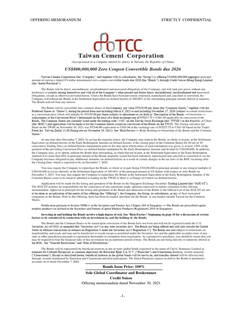 TCC - Transformer - OC - Final | PDF | Bonds (Finance) | International ...