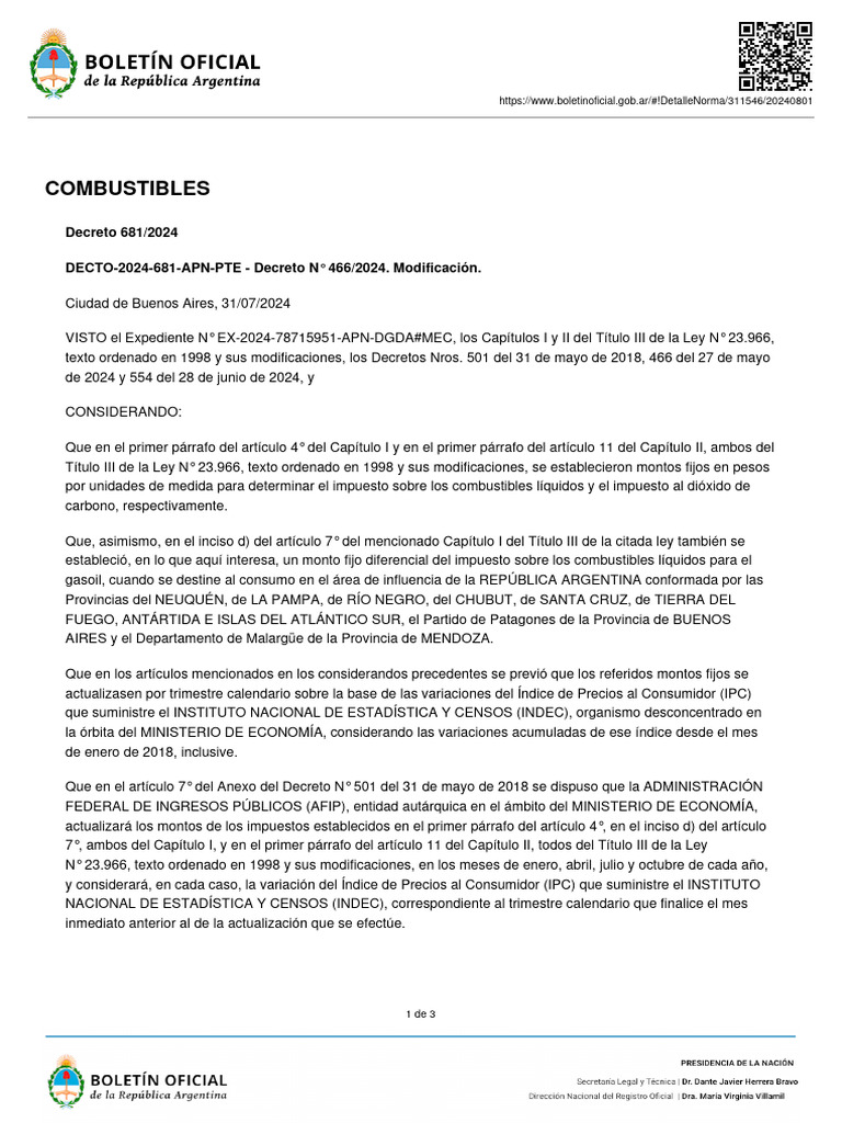 Decreto 681/2024 | PDF | Gobierno