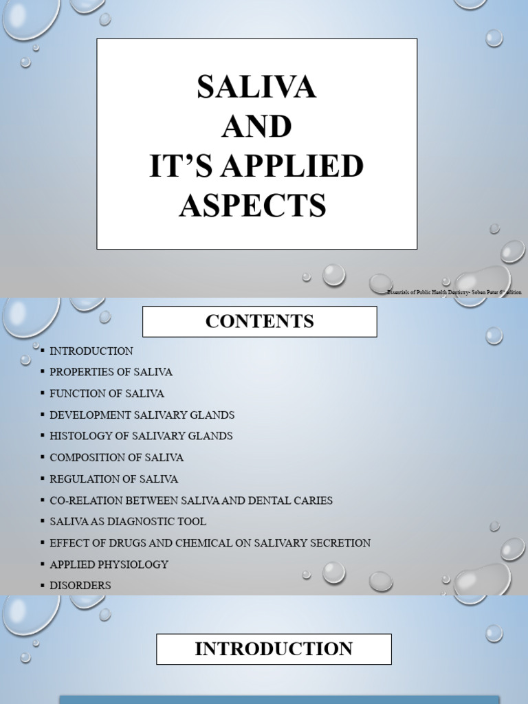 Saliva | PDF | Saliva