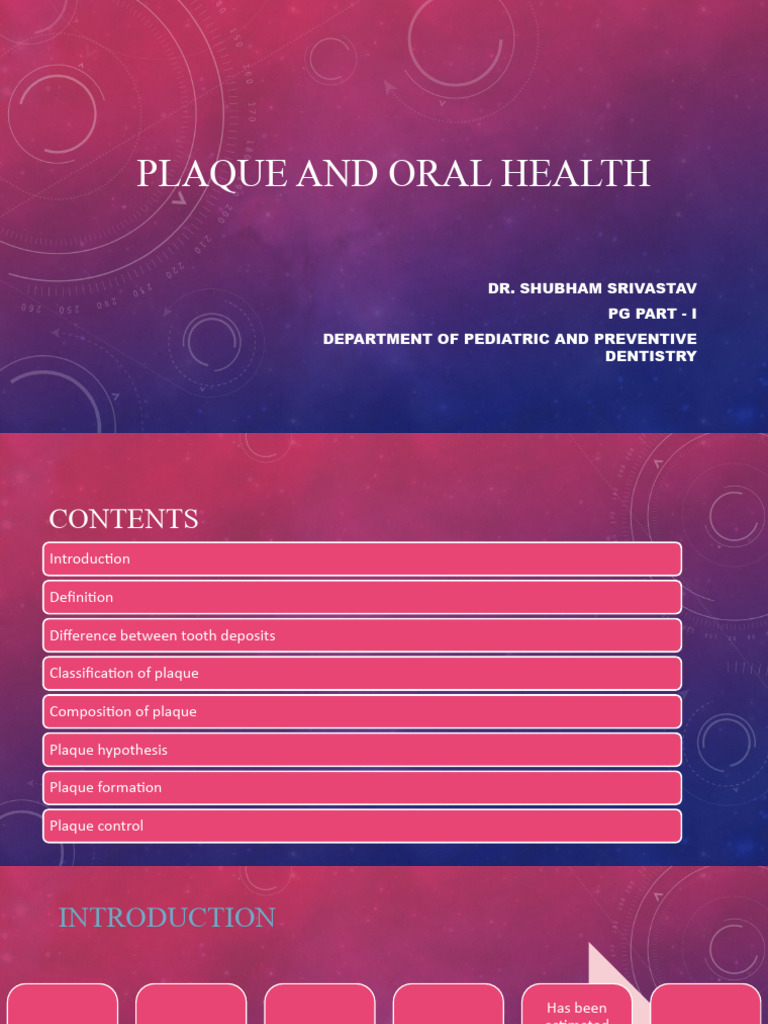 Plaque and Oral Health | PDF | Periodontology | Biofilm
