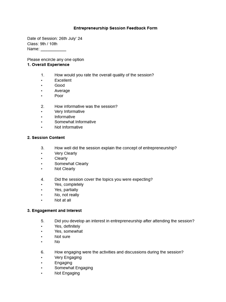 BNPS EP Feedbackform | PDF