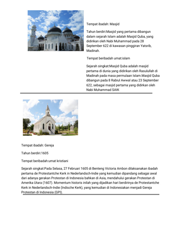 Tempat Ibadah - WPS Office | PDF