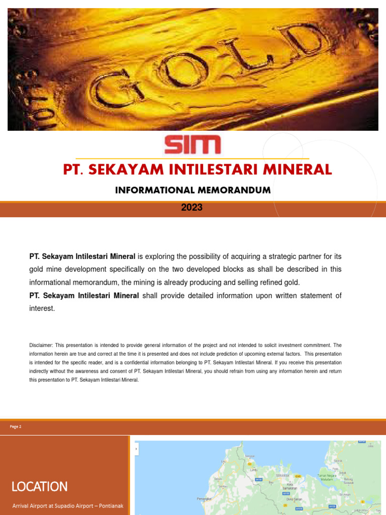 Pt. Sim Compro 2023 | PDF | Mining | Gold
