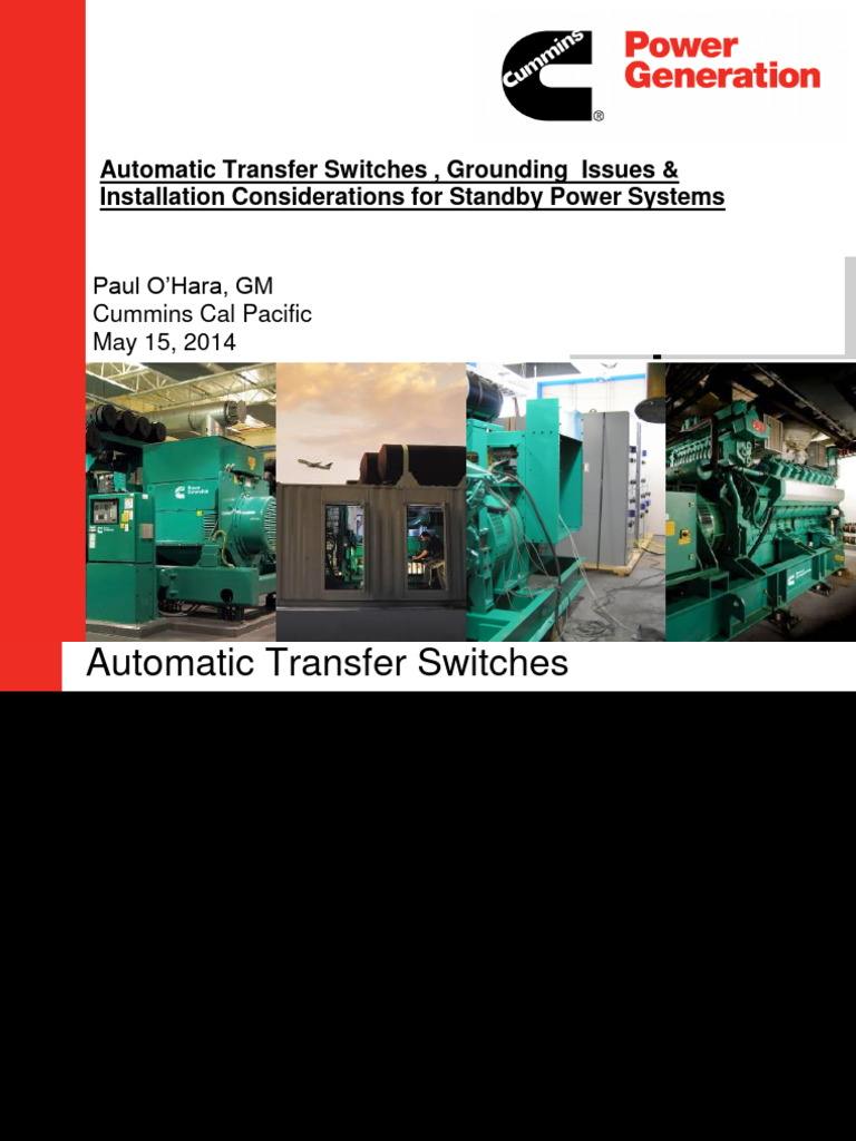 ATS, Grounding and Install For Standby Power System | PDF | Decibel ...