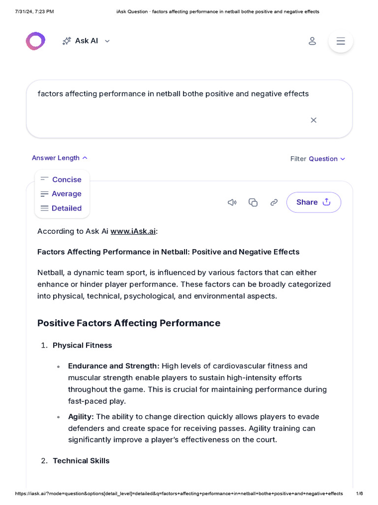 Factors Influencing Netball Performance | PDF | Risk | Psychological ...