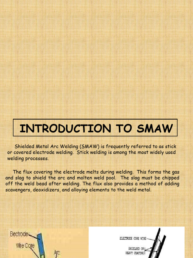 Introduction To Smaw - 091905 | PDF | Welding | Construction