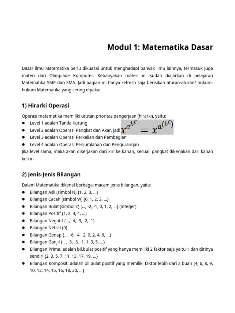 Math 1 - Basic Math | PDF