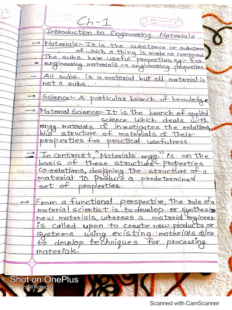 MS Ch1 Introduction To Engineering Material | PDF