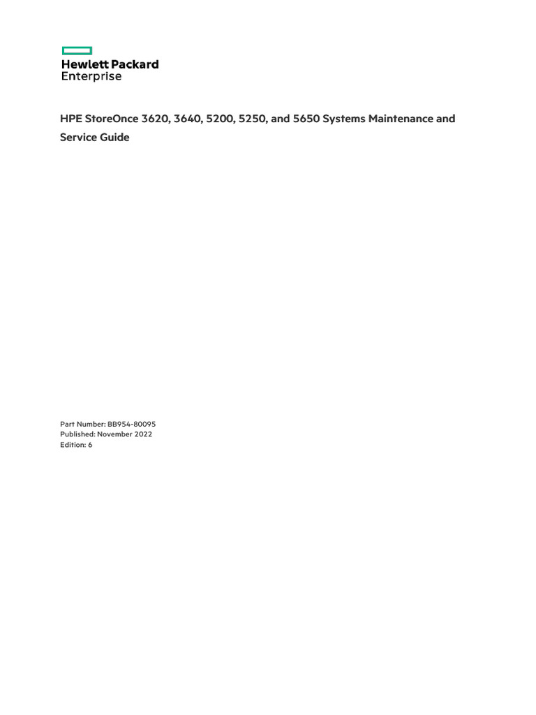 HPE - Sd00001044en - Us - HPE StoreOnce 3620, 3640, 5200, 5250, and ...