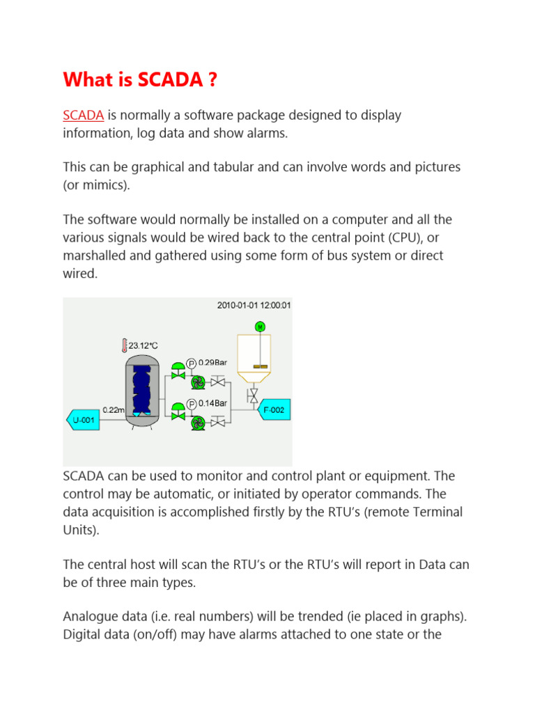 What Is SCADA How Does Work | PDF | Scada | Programmable Logic Controller
