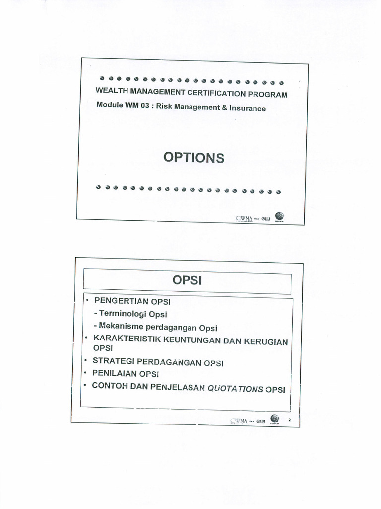 Perdagangan Opsi | PDF
